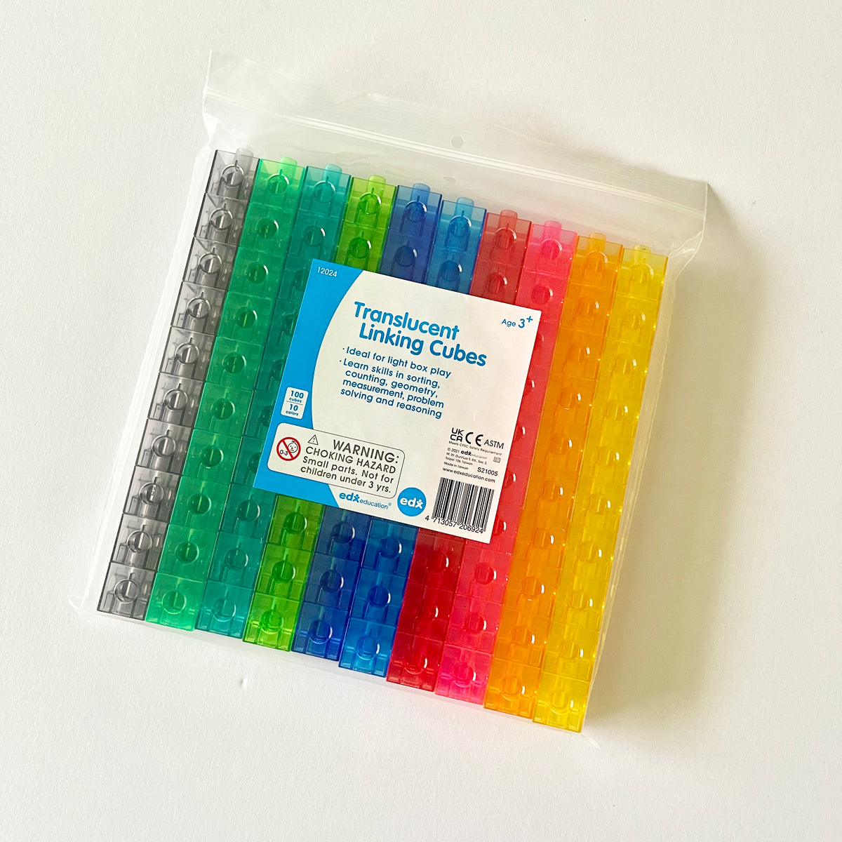 Translucent Linking Cubes (Set of 100) – Barefoot Toys